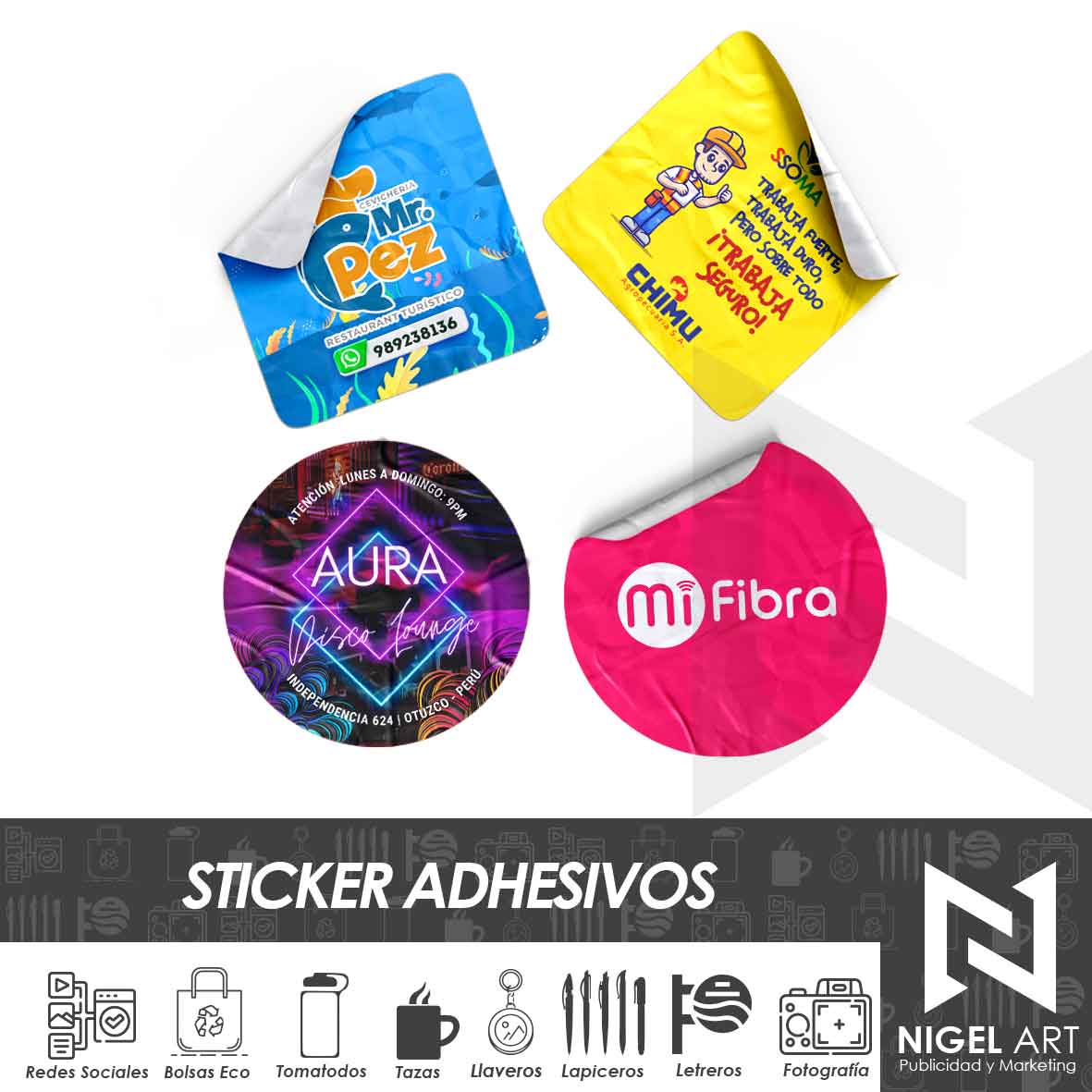 Stickers adhesivos para empresas en Trujillo, Perú 🏢